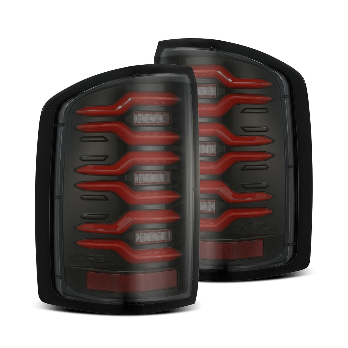 14-18 GMC Sierra 1500/2500HD/3500HD LUXX-Series LED Tail Lights Black ...