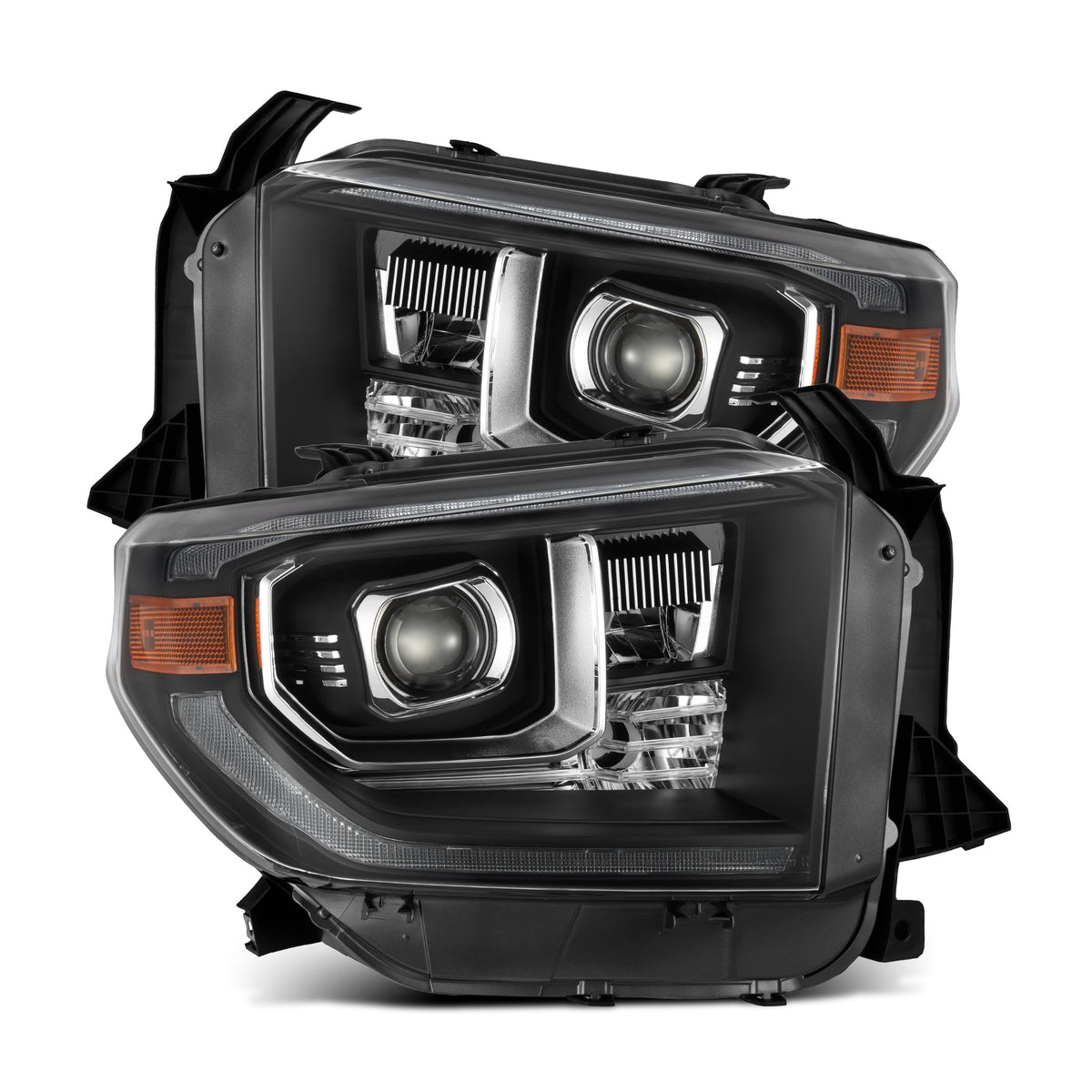 14-21 Toyota Tundra MK II PRO-Series Halogen Projector Headlights Blac ...