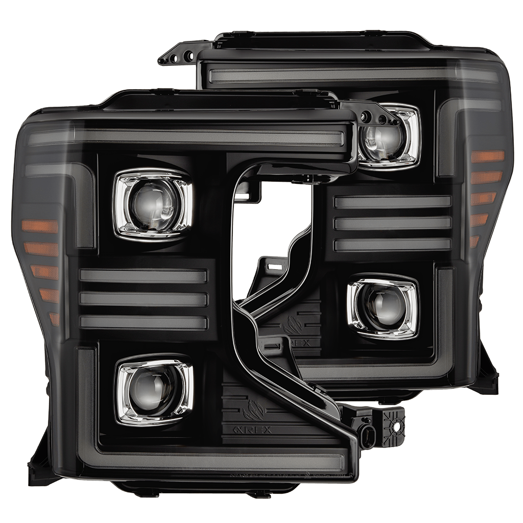 20-22 Ford Super Duty PRO-Series Halogen Projector Headlights Black ...